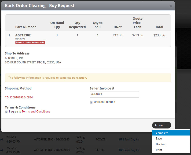 Working with Backorder Transactions